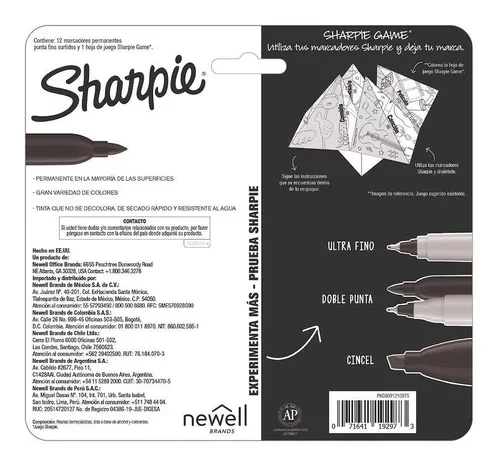 Sharpie´s Game X12 + Cartas – Facilhome